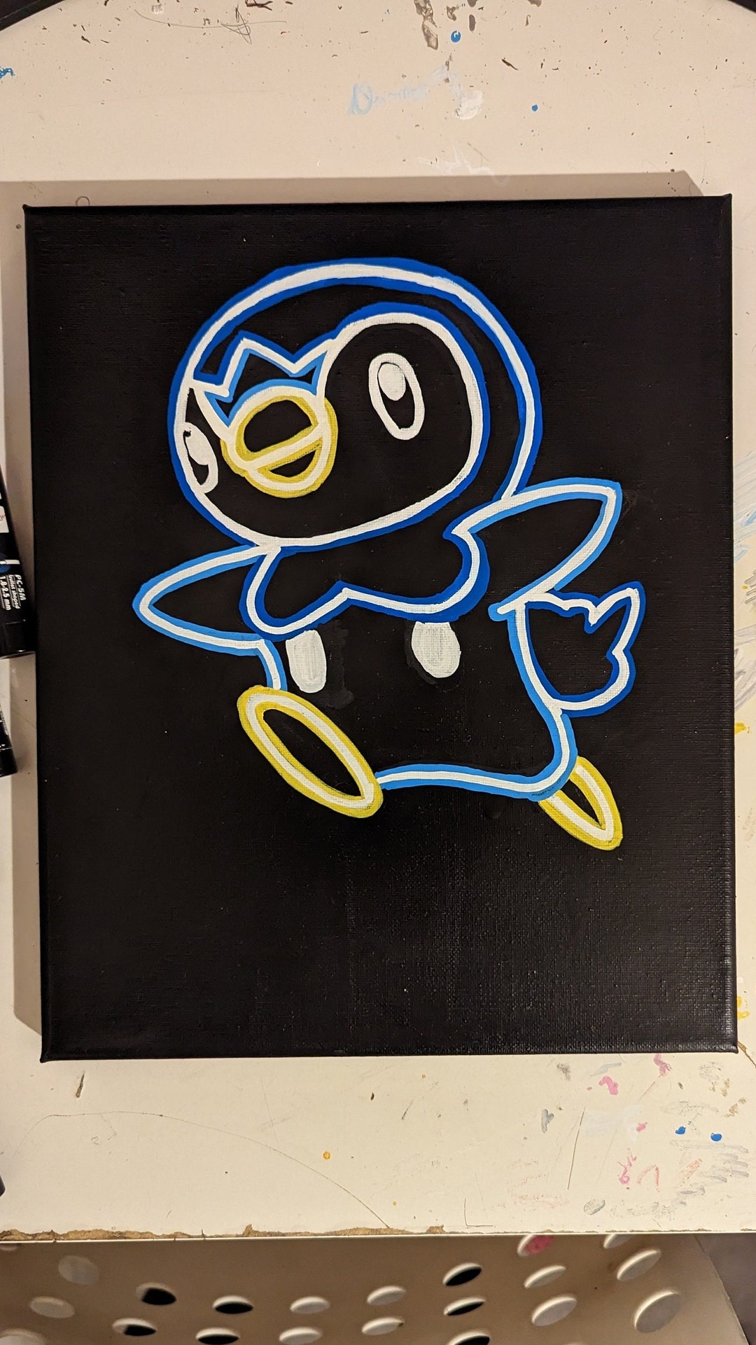 Piplup Neon Canvas - Etsy