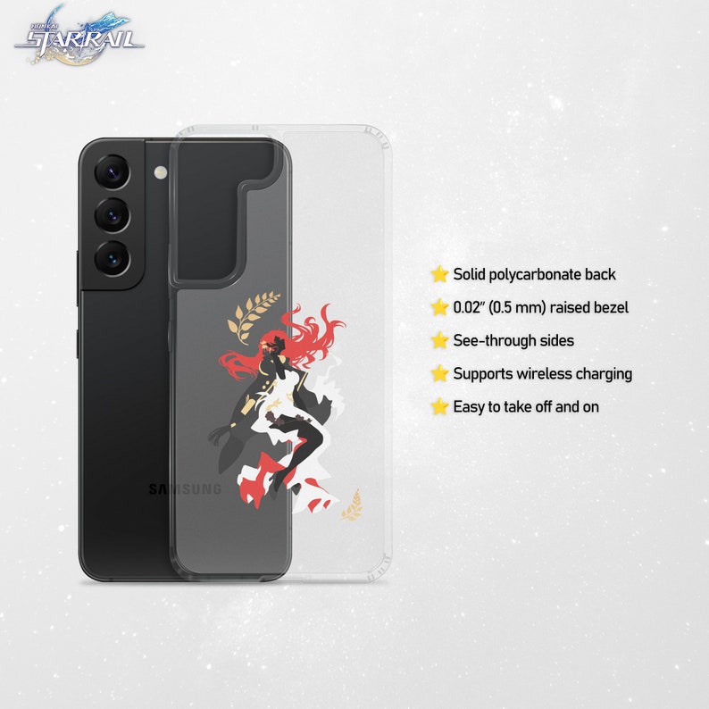 Honkai Star Rail HSR Himeko Clear Gaming Phone Case, Night on the Milky ...