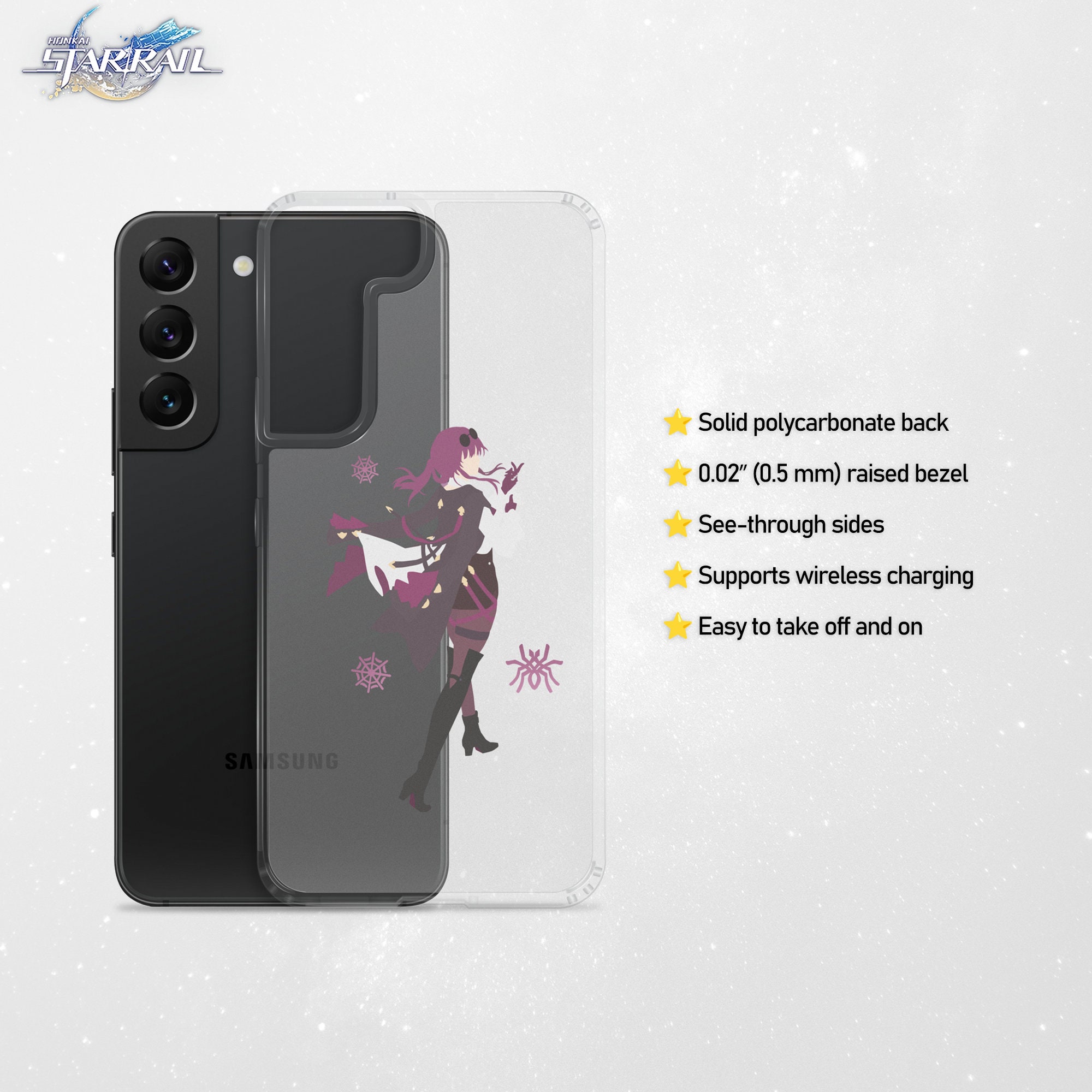 Honkai Star Rail HSR Kafka Clear Gaming Phone Case, Twilight Trill ...