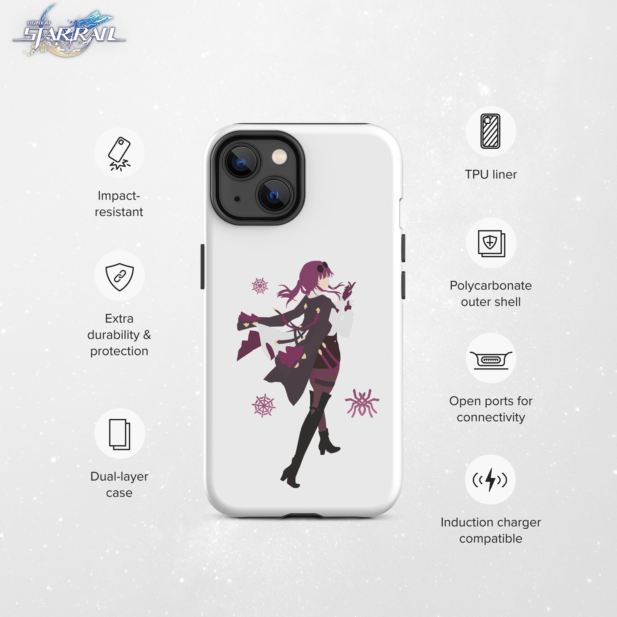 Honkai Star Rail HSR Kafka Style 01 Tough Gaming Phone Case, Twilight ...