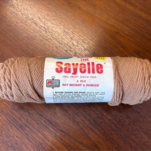 Vintage Kmart Knitting Worsted Type Sayelle 100% Orlon Acrylic Fiber ...