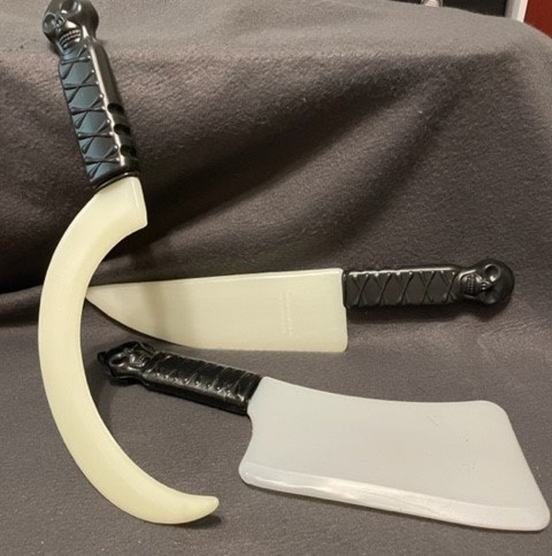 Plastic Skull and Crossbones Knife, Sickle, Meat Cleaver - Etsy