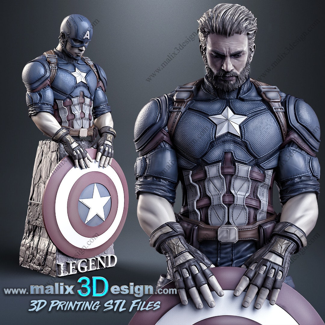 Captain America bust / Action Figure / Film & TV Series / Resin ...