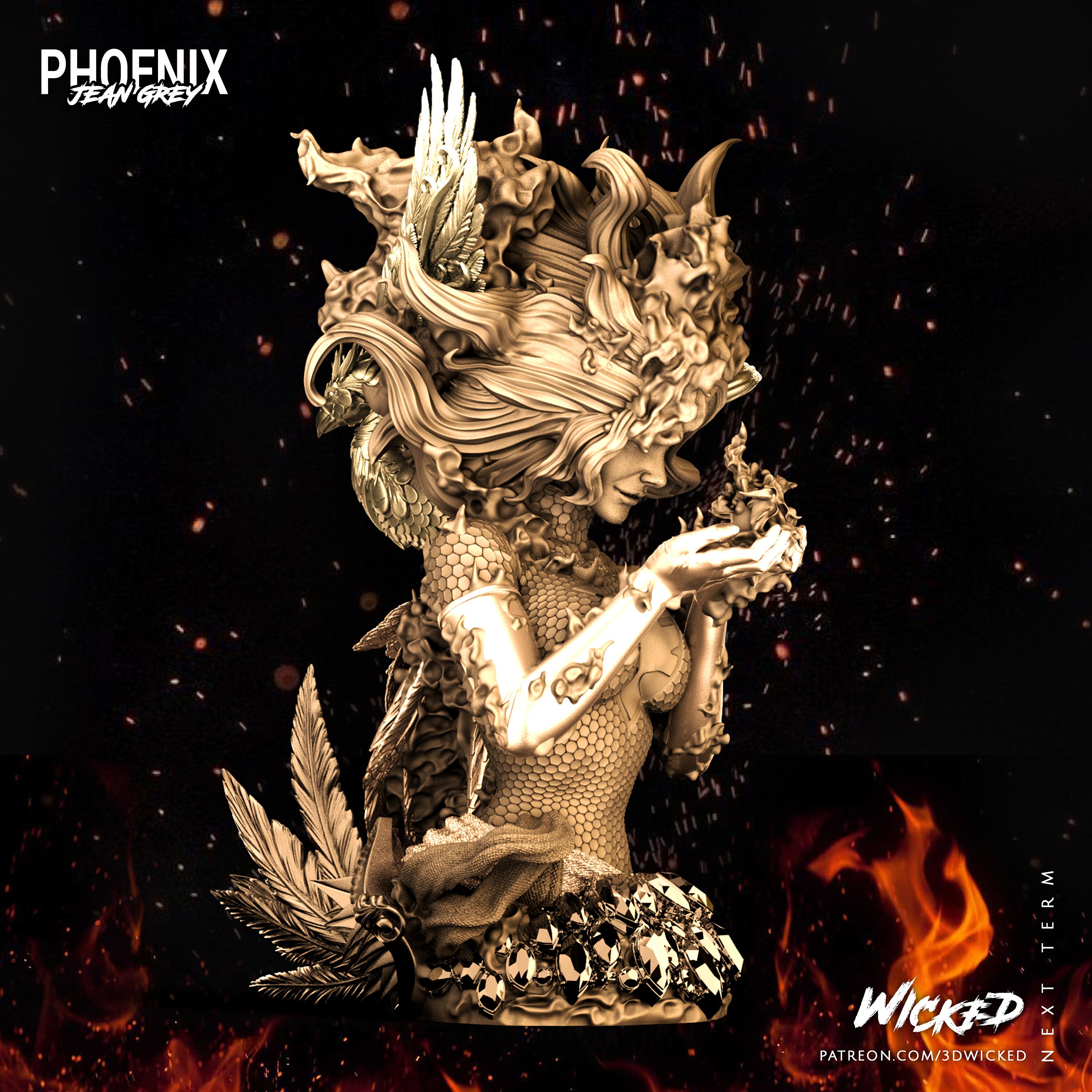 Phoenix bust / Action Figure / Film & TV Series / Resin / - Etsy