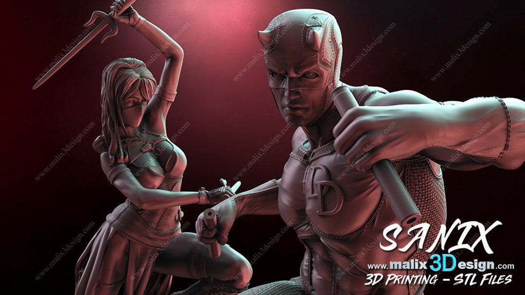 Elektra and Daredevil Diorama / Action Figure / Film & TV Series ...