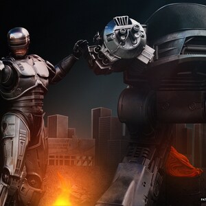 Robocop and ED 209 Diorama / Action Figure / Film & TV Series / Resin ...