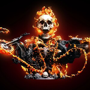 Ghost Rider Diorama / Action Figure / Videogames / Resin / Ghost Rider ...