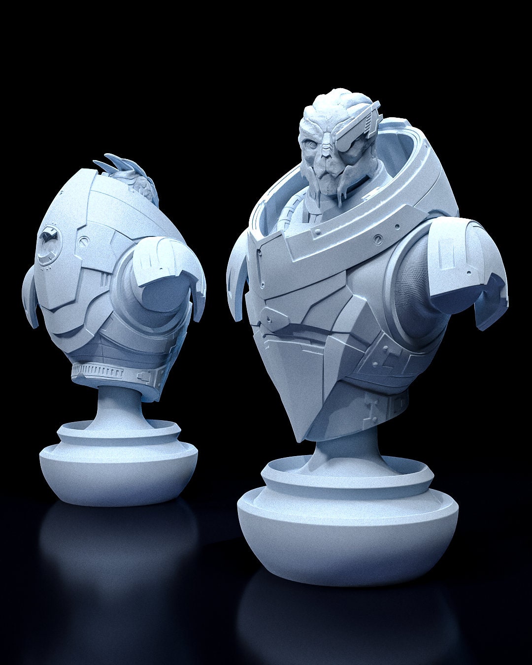 Garrus Vakarian bust / Action Figure / Videogames / Resin / Mass Effect ...