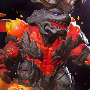 Ifrit Chibi final Fantasy XVI / Action Figure / Videogames / Resin ...