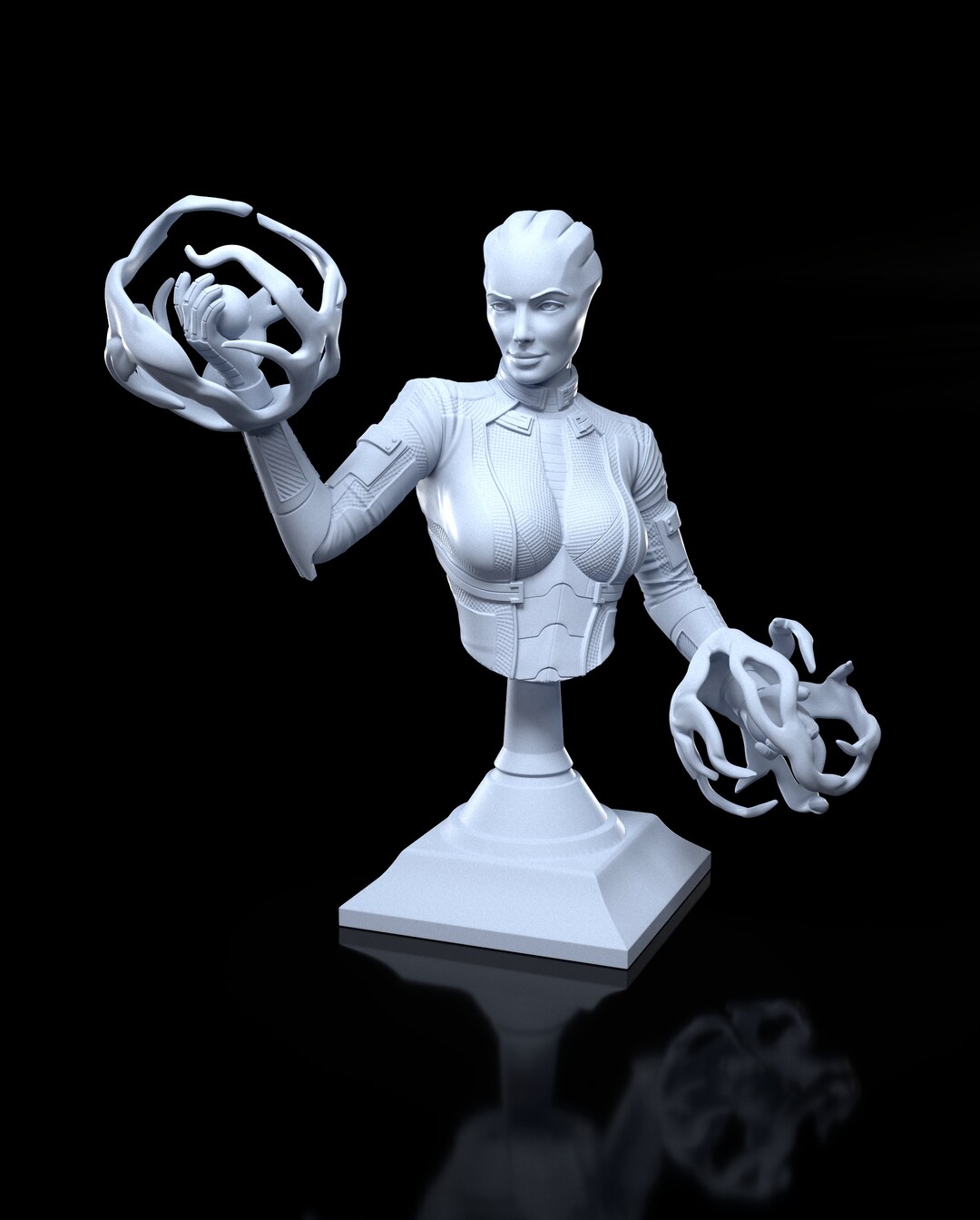 Liara T'soni bust / Action Figure / Videogames / Resin / Mass Effect / 3D Model - Etsy