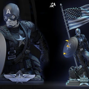 Captain America bust / Action Figure / Film & TV Series / Resin ...