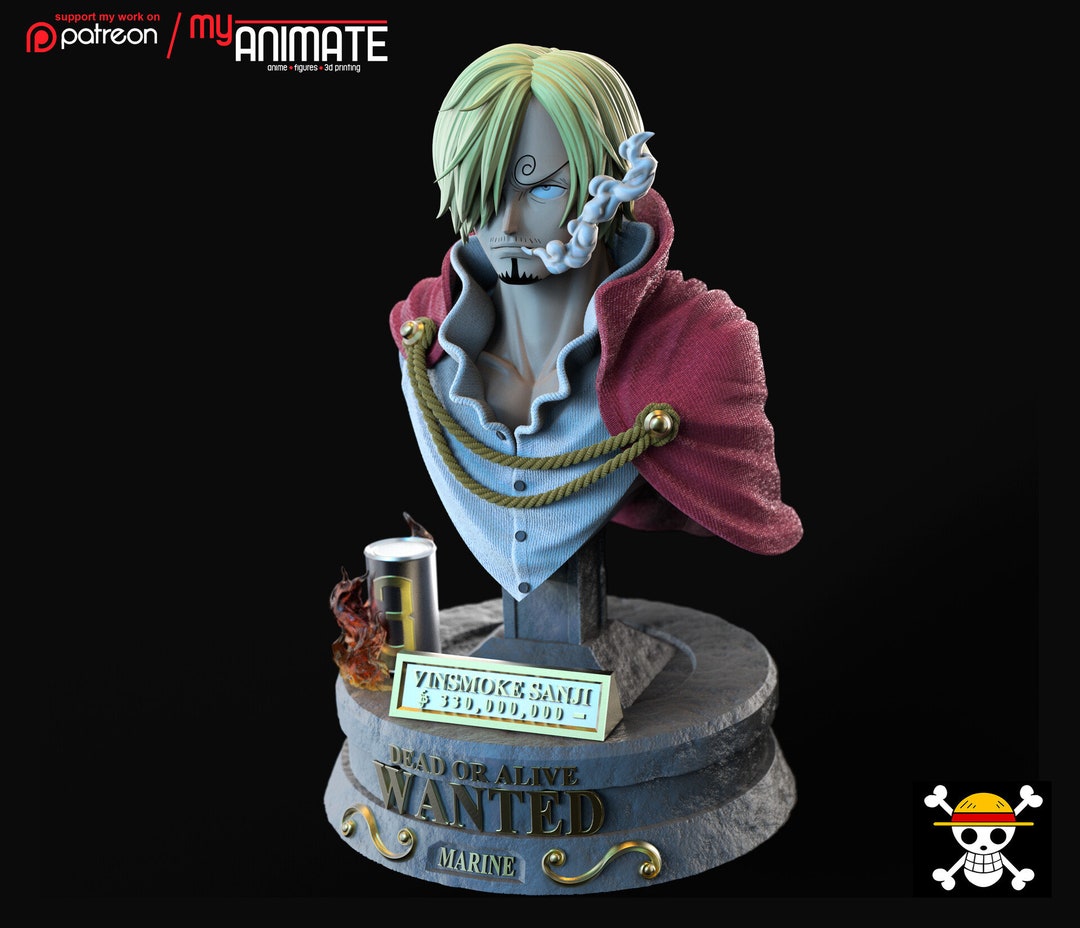 Sanji bust / Action Figure / Anime / Resin / One Piece / 3D Model - Etsy