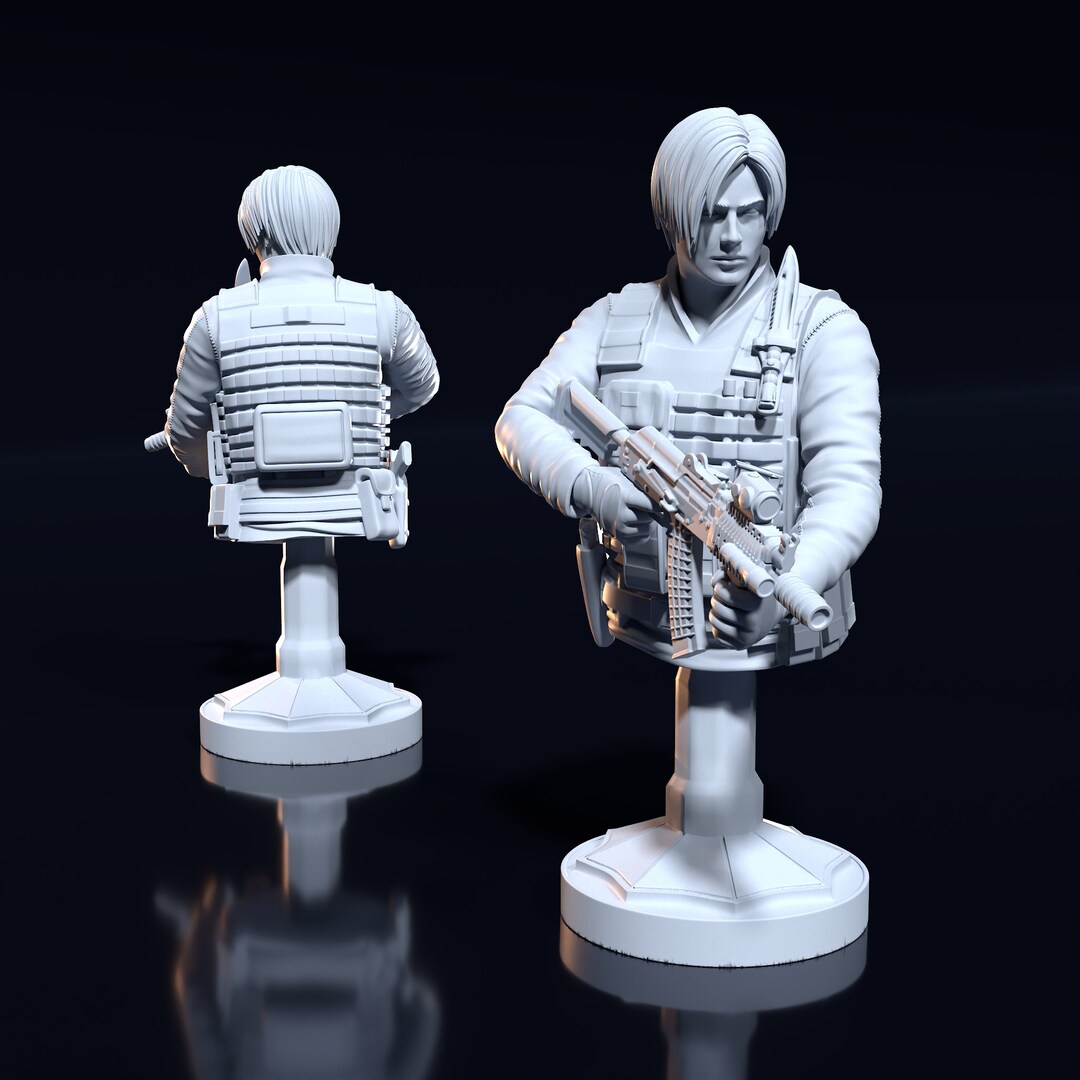 Leon S. Kennedy bust / Action Figure / Videogames / Resin / - Etsy