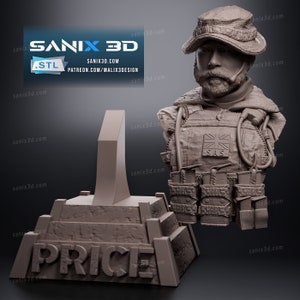 Captain Price call of Duty bust / Action Figure / Videogames / Resin ...