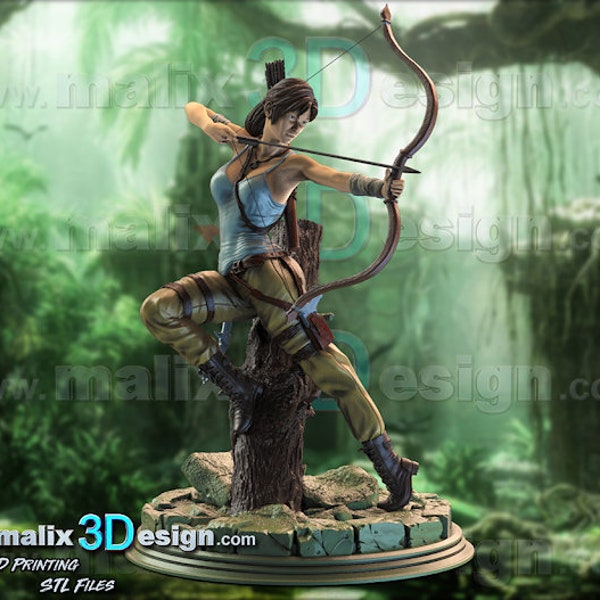 Resin Figure Lara Croft - Etsy