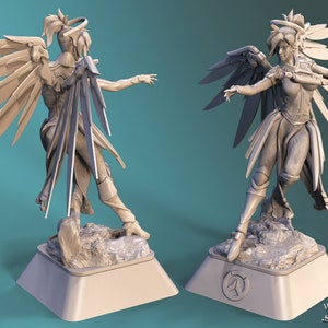 Mercy overwatch / Action Figure / Videogames / Resin / Overwatch / 3D ...