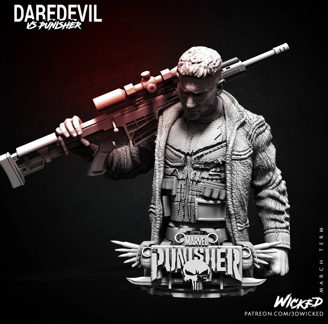 Punisher bust / Action Figure / Film & TV Series / Resin / - Etsy