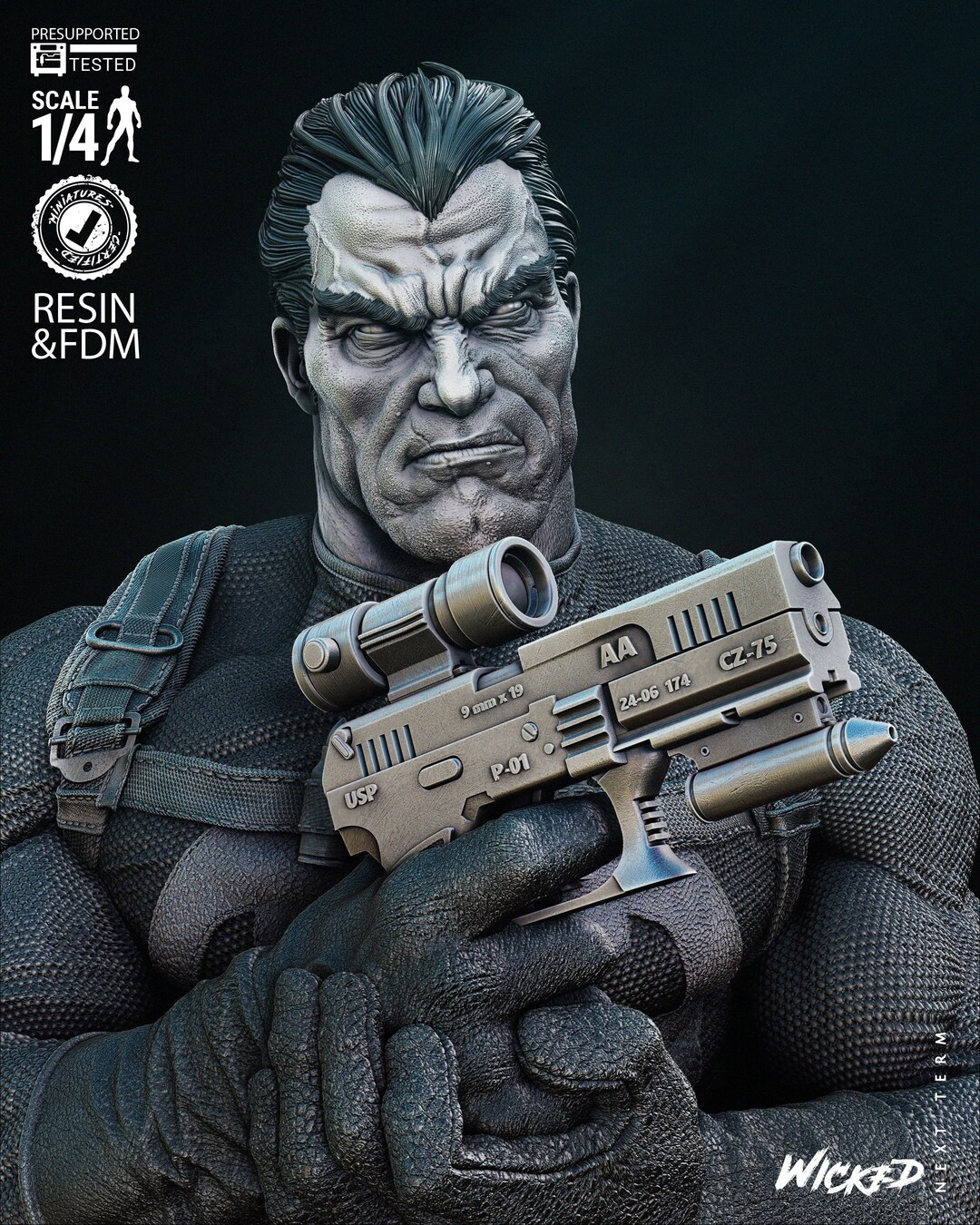 Punisher Variant bust / Action Figure / Film & TV Series / Resin / the ...