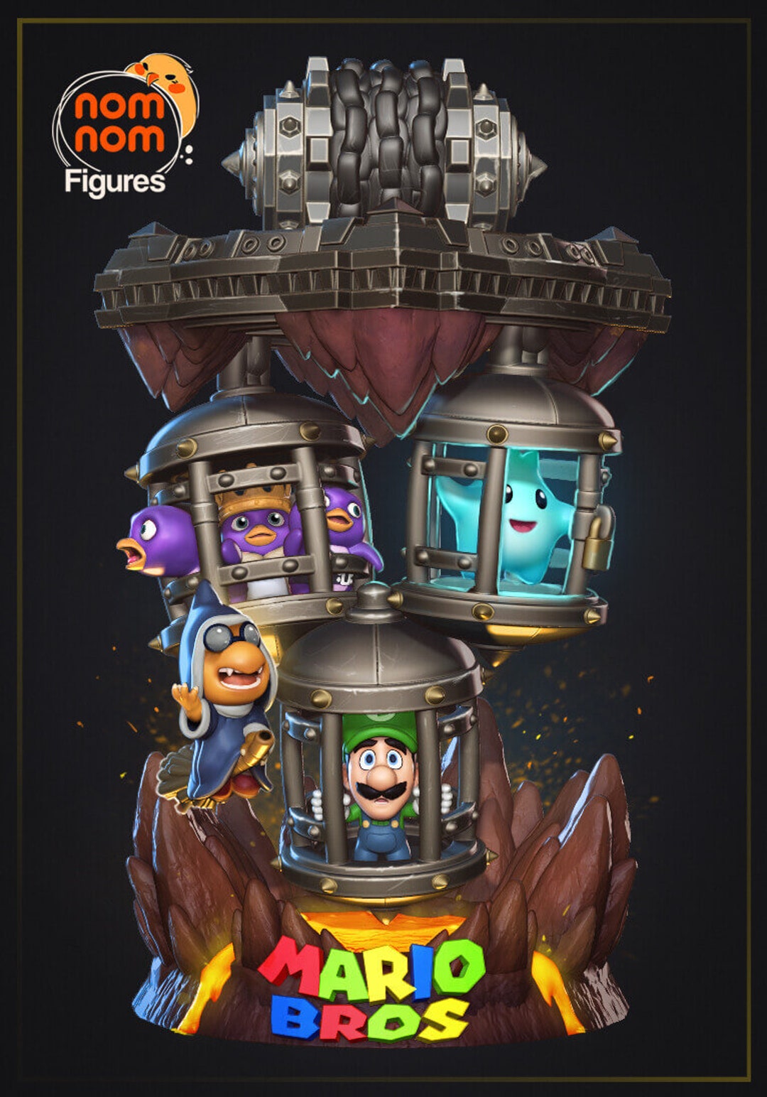 Lumali Chibi super Mario Bros / Action Figure / Videogames / Resin ...