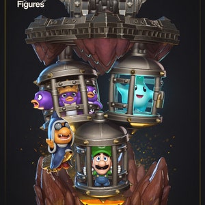 Lumali Chibi super Mario Bros / Action Figure / Videogames / Resin ...