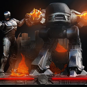 Robocop and ED 209 Diorama / Action Figure / Film & TV Series / Resin ...