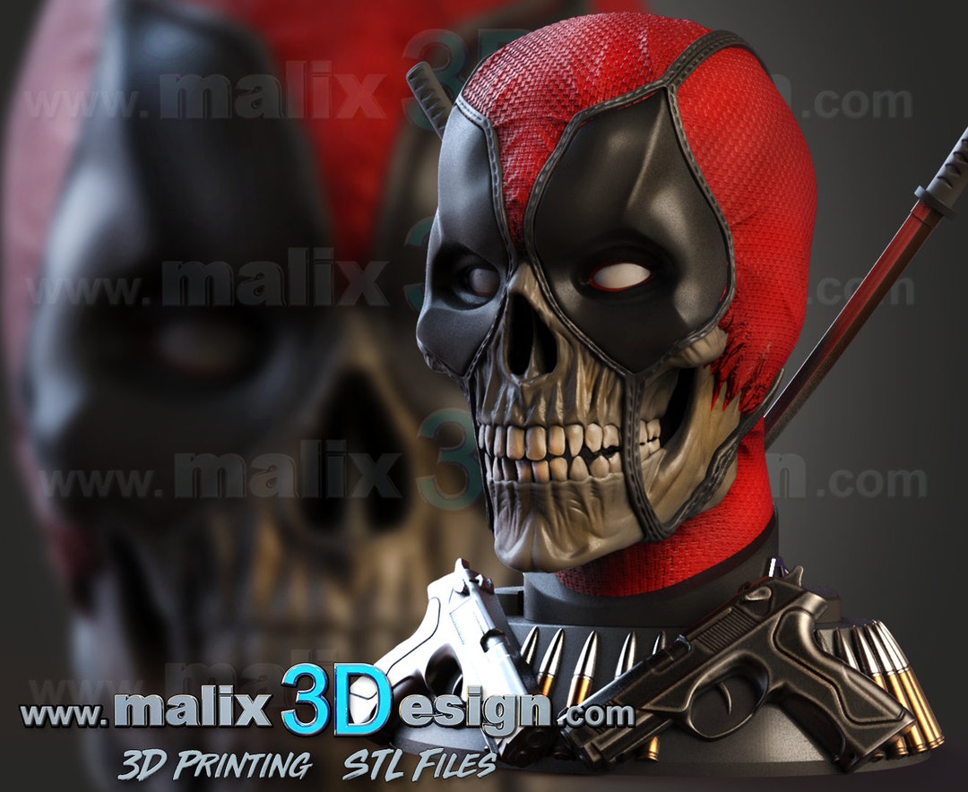 Deadpool skeleton bust / Action Figure / Film & TV Series / Resin ...