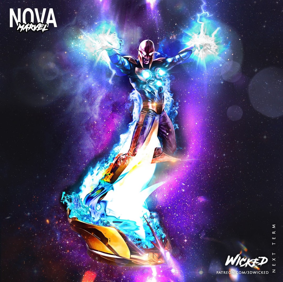 Nova / Action Figure / Film & TV Series / Resin / Marvel Comics / 3D ...