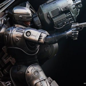 Robocop and ED 209 Diorama / Action Figure / Film & TV Series / Resin ...