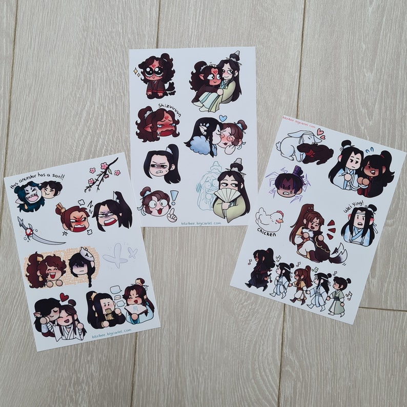 MXTX Vinyl Sticker Sheets - Etsy
