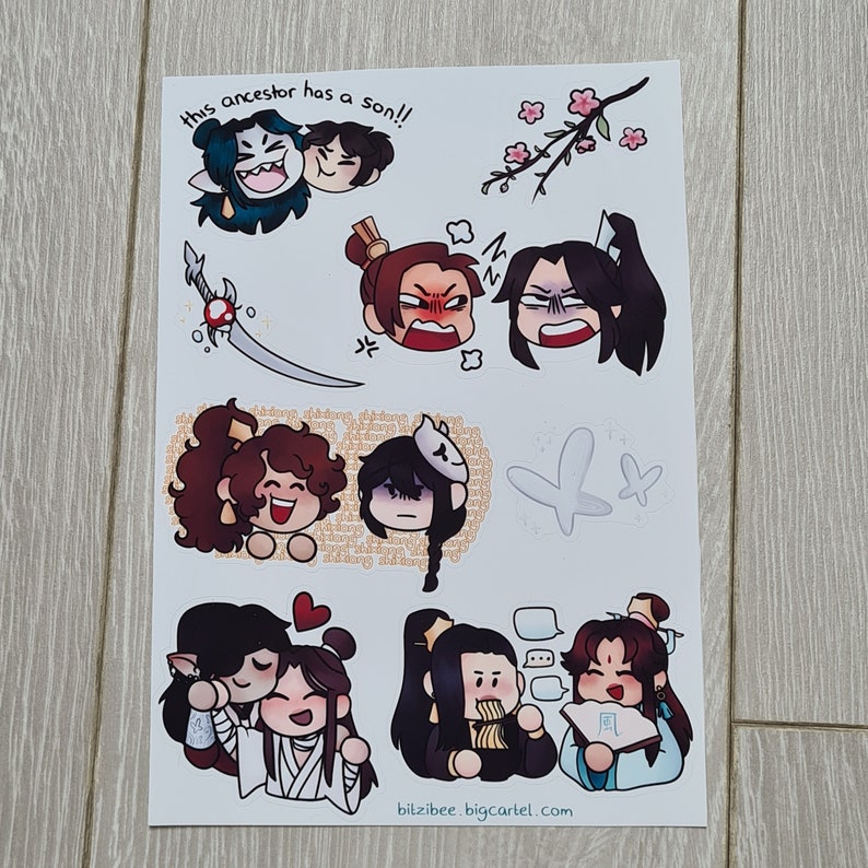 MXTX Vinyl Sticker Sheets - Etsy