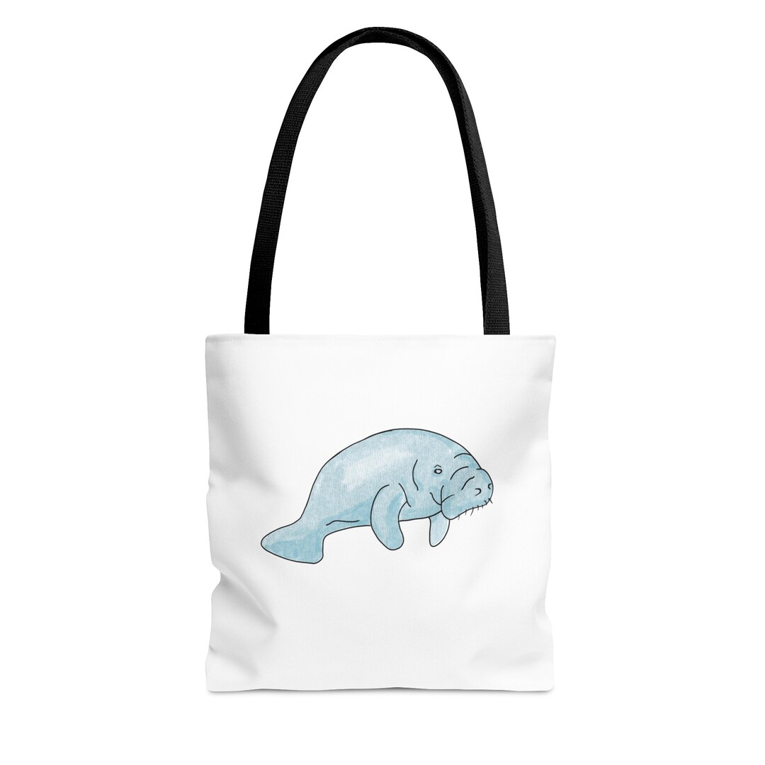 Manatee Print Tote Bag, Beach or Town Style - Etsy