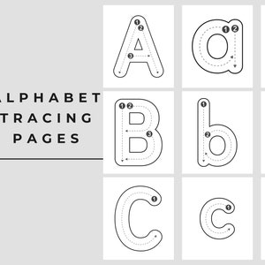 LARGE Traceable Alphabet Worksheets for Pre-k - Lowercase and Capital ...
