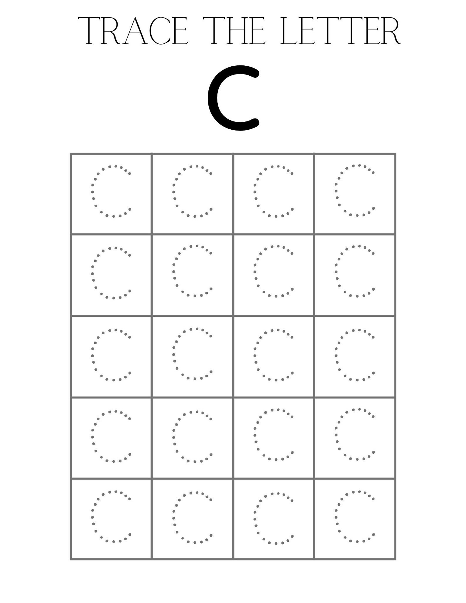 Printable Upper and Lower Case Traceable Letter Worksheets Kids ...