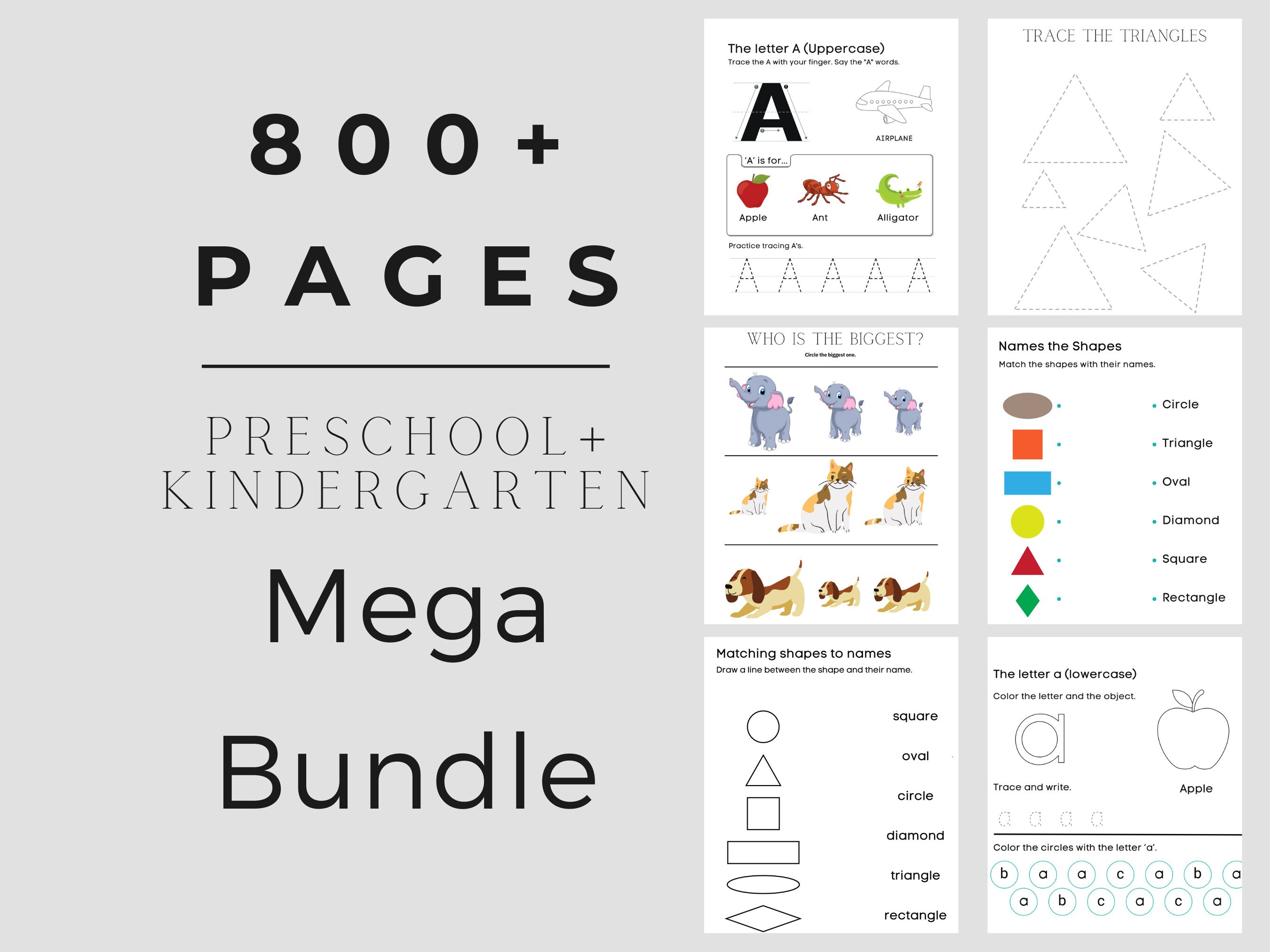 800+ Printable Pages for Preschool and Kindergarten! the Ultimate ...