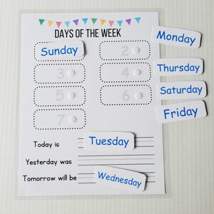 Days of the Week Wheel, Printable Calendar, Toddler Activities ...