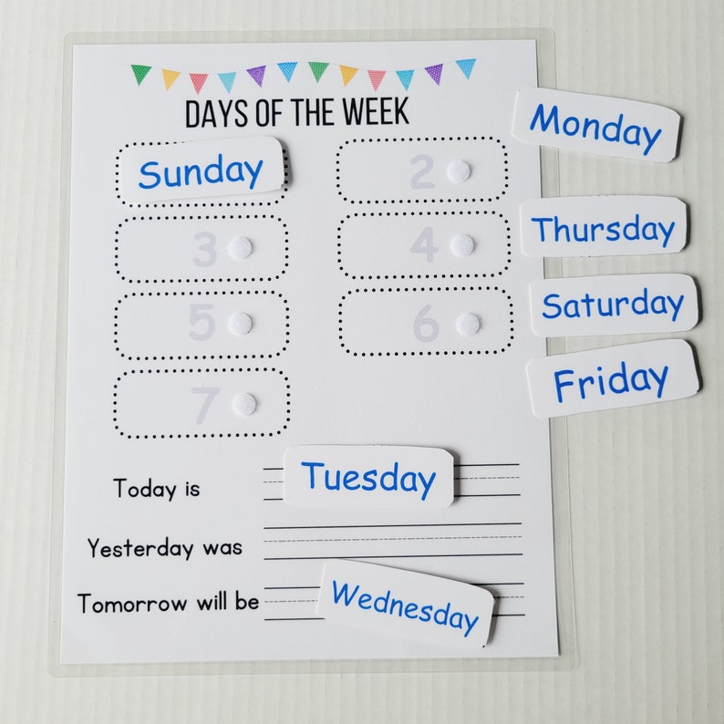Days of the Week Wheel, Printable Calendar, Toddler Activities ...