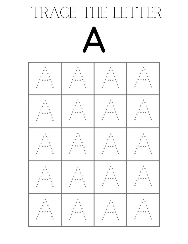 Printable Upper and Lower Case Traceable Letter Worksheets Kids ...
