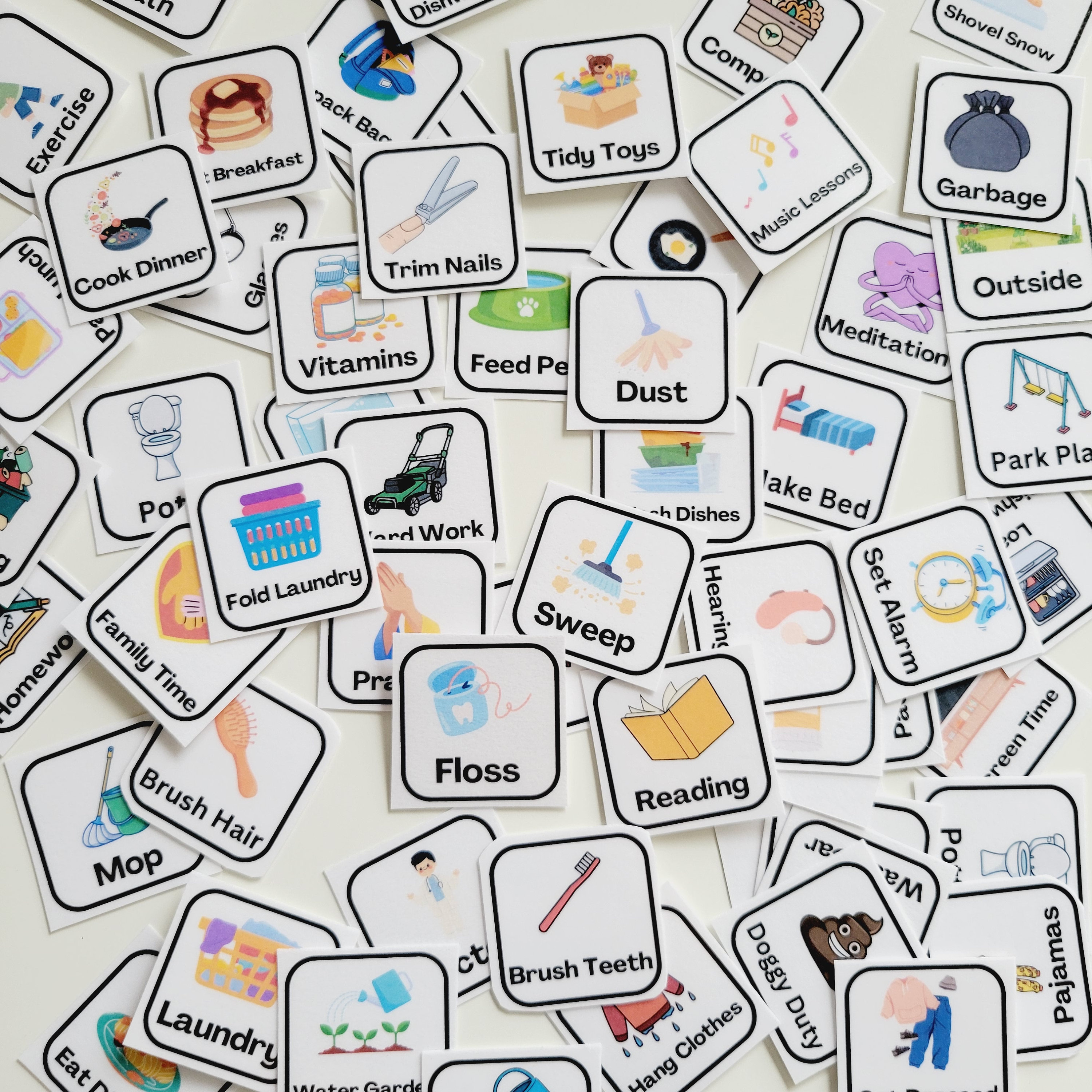 Kids Daily Responsibilities Chart,daily Routine Printable, Chore Chart ...