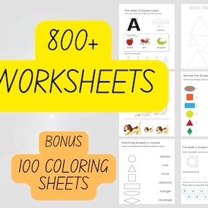 800+ Printable Pages for Preschool and Kindergarten! the Ultimate ...