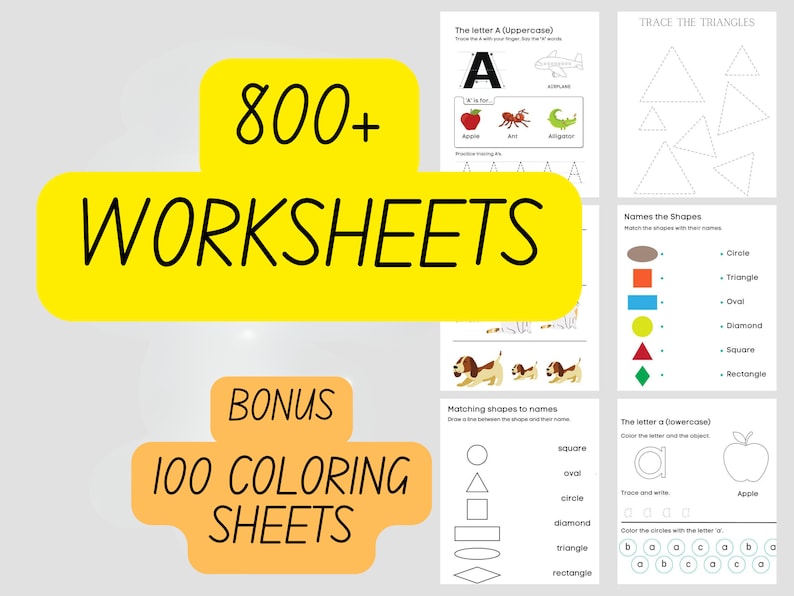 800+ Printable Pages for Preschool and Kindergarten! the Ultimate ...