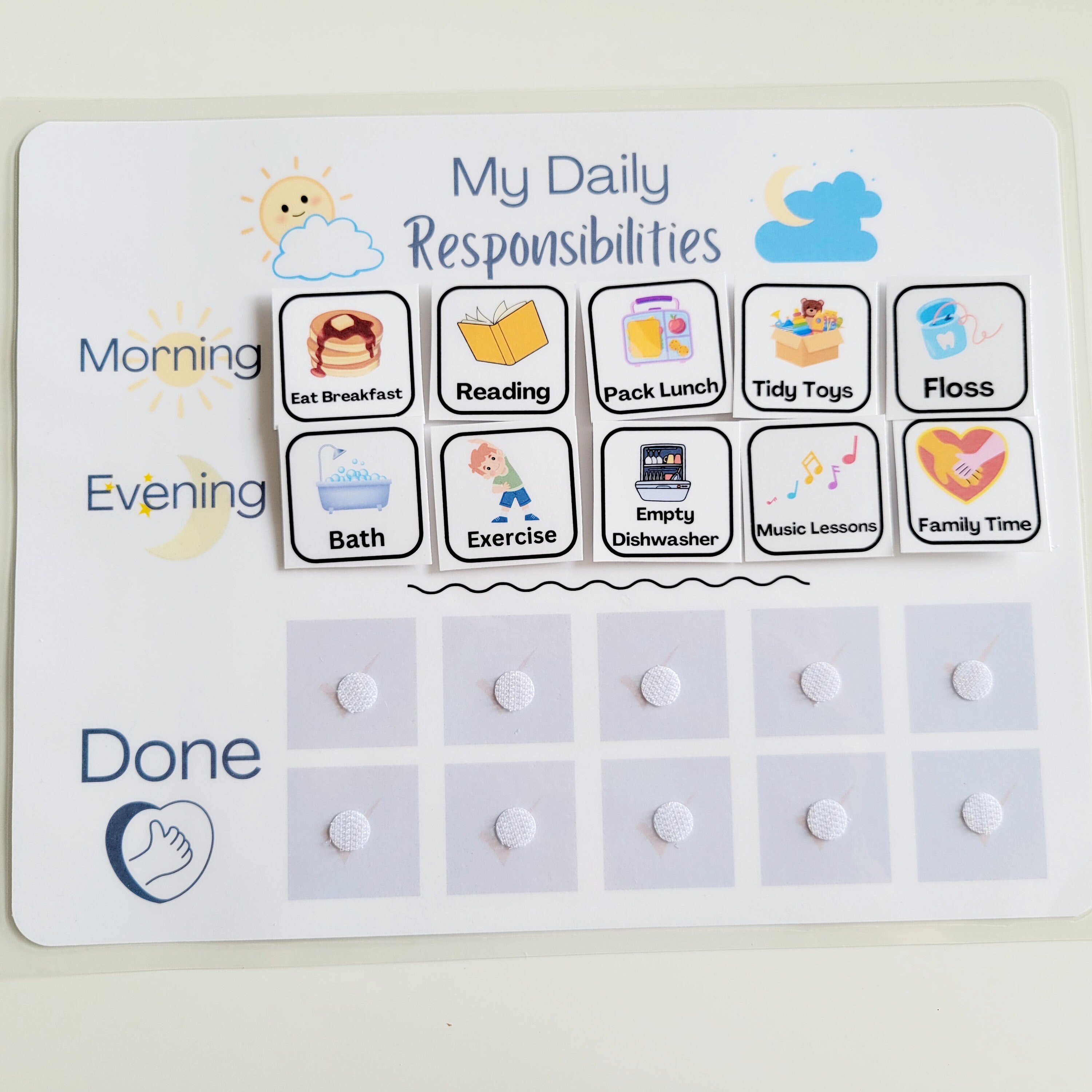 Kids Daily Responsibilities Chart,daily Routine Printable, Chore Chart ...