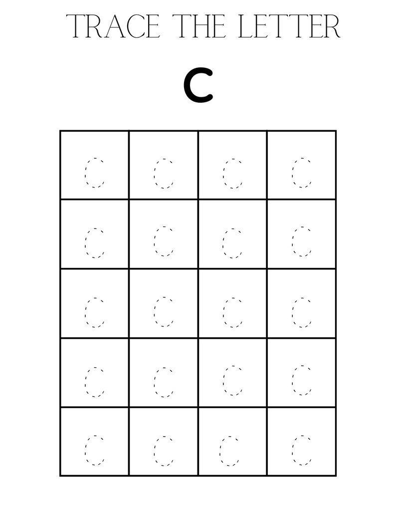 Printable Upper and Lower Case Traceable Letter Worksheets Kids ...