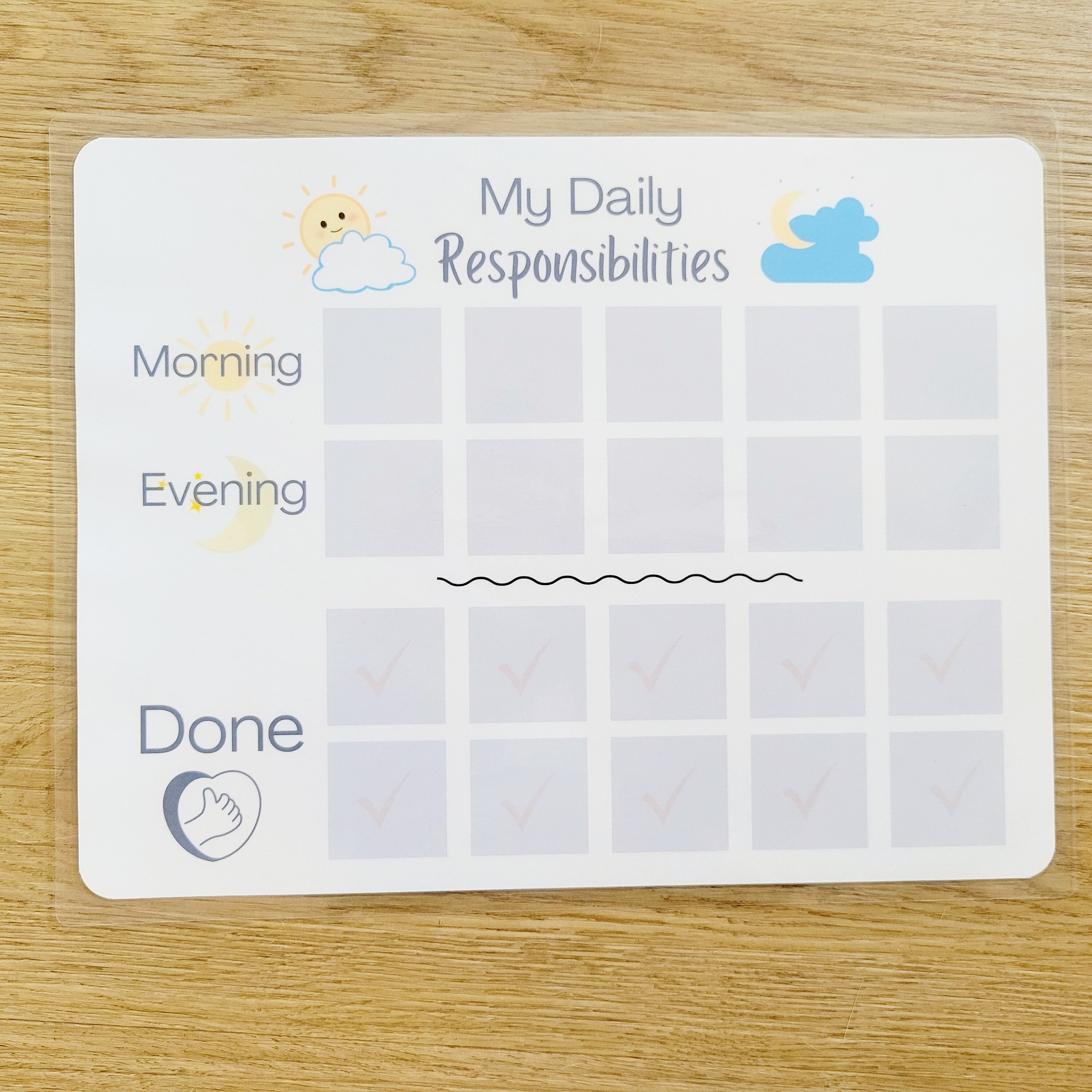 Kids Daily Responsibilities Chart,daily Routine Printable, Chore Chart ...
