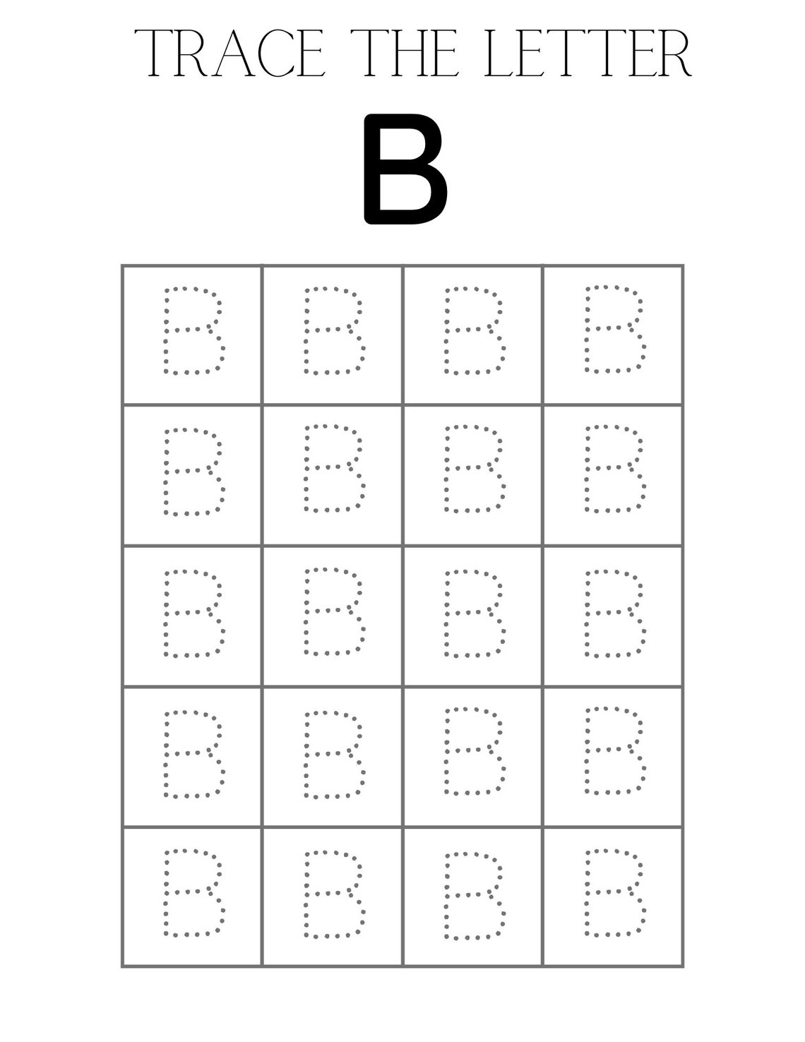 Printable Upper and Lower Case Traceable Letter Worksheets Kids ...