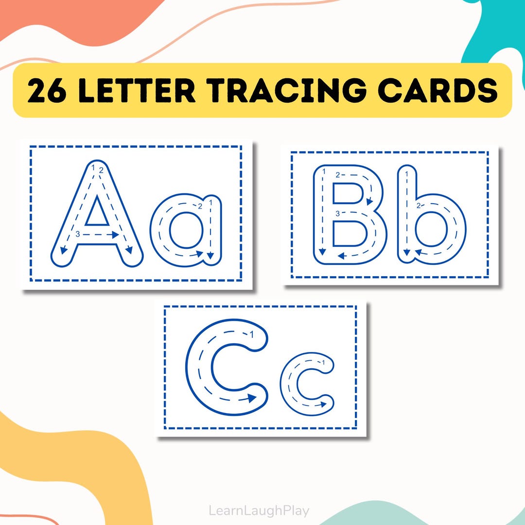 Alphabet Tracing Cards for Kids - Printable Handwriting Practice ...