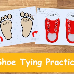 Kids Shoe Tying Practice, Left and Right Practice, Motor Skills, Hand ...