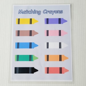 Color Matching Game, Busy Book Printable, Educational Activity ...