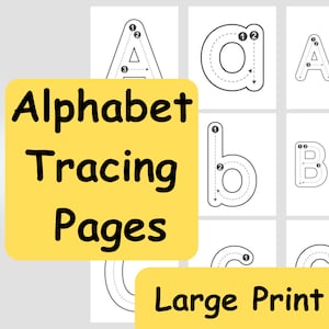 LARGE Traceable Alphabet Worksheets for Pre-k - Lowercase and Capital ...
