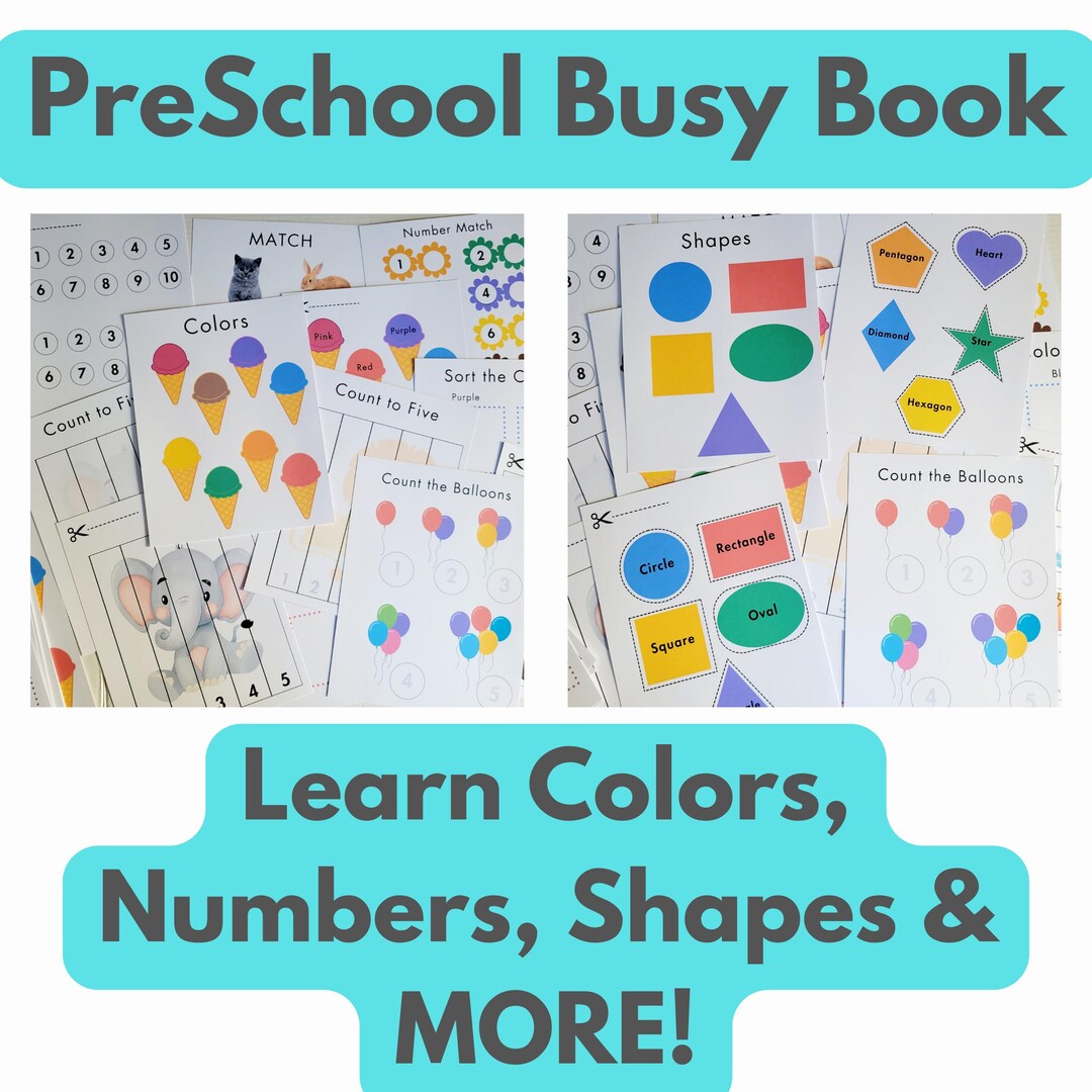 Preschool Busy Book Printable, Ice Cream Color Matching, Counting ...