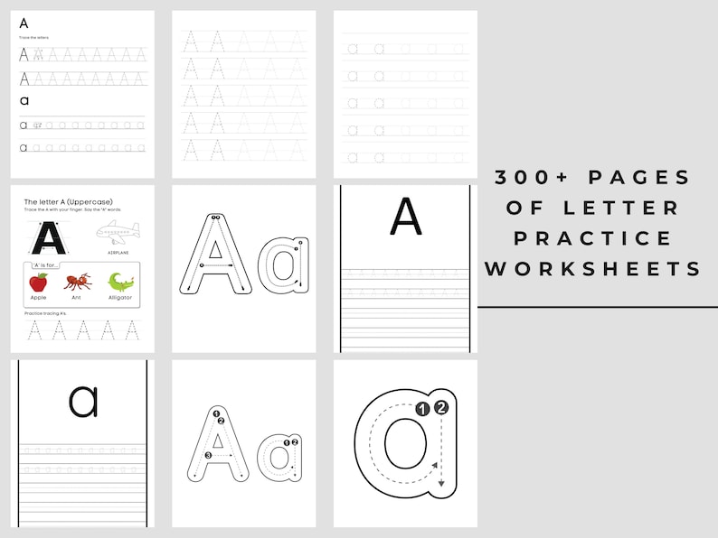 800 Printable Pages for Preschool and Kindergarten the Ultimate Bundle ...